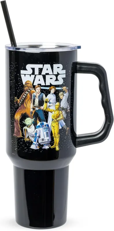 Silver Buffalo Star Wars Characters 40oz Stainless Steel Tumbler with ...